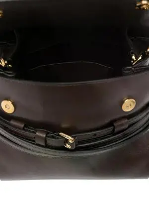 Moschino Buckle Leather Mini Bag - Brown