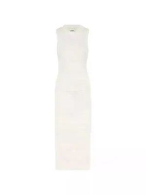 LANEUS Open-back Knitted Dress - Neutrals