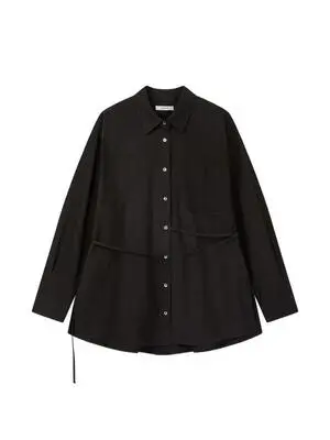 STUDIO TOMBOY Waist-tie Shirt - Black