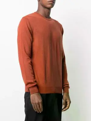 Malo Crew Neck Cashmere Jumper - Orange