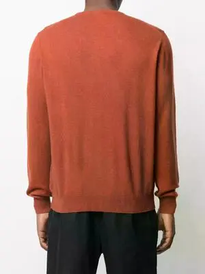 Malo Crew Neck Cashmere Jumper - Orange
