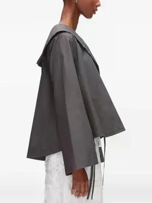 3.1 Phillip Lim Wide Collar Tie Blouse - Grey