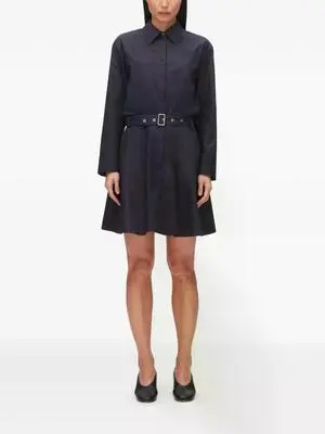 3.1 Phillip Lim Belted Collared Mini Dress - Blue