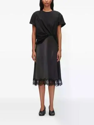 3.1 Phillip Lim Knot Lace Trim Midi Dress