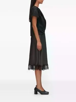 3.1 Phillip Lim Knot Lace Trim Midi Dress