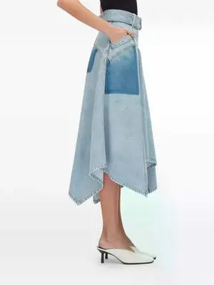 3.1 Phillip Lim Patchwork Belted Midi Skirt