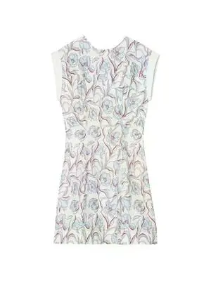 3.1 Phillip Lim Floral Tie Back Mini Dress - White