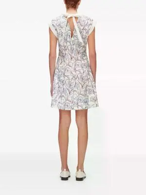 3.1 Phillip Lim Floral Tie Back Mini Dress - White