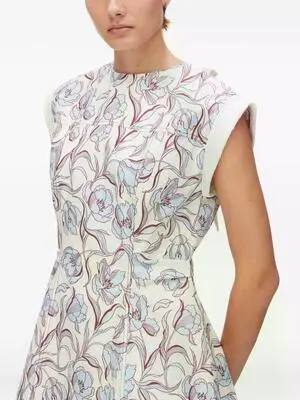 3.1 Phillip Lim Floral Tie Back Mini Dress - White
