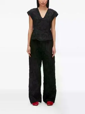 3.1 Phillip Lim Floral V-neck Blouse - Black