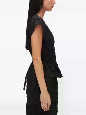 3.1 Phillip Lim Floral V-neck Blouse - Black