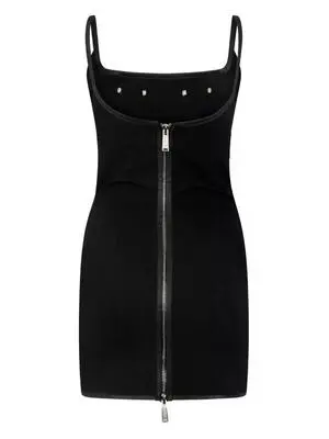 Dsquared2 Studded Square Neck Spaghetti Strap Dress