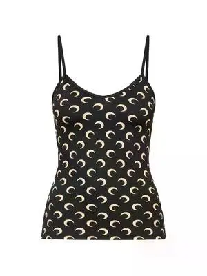 MARINE SERRE Moon Print Tank Top - Black