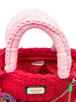 CHARLES JEFFREY Logo-plaque Tote Bag - Red