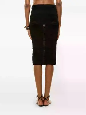 LANEUS Knit Midi Skirt