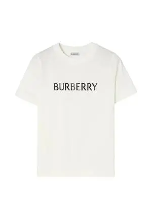 Burberry Logo Cotton T-shirt - Neutrals