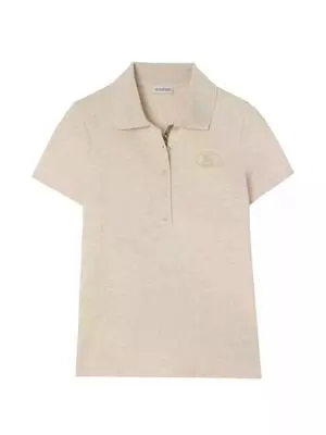 Burberry Slim Fit Stretch Cotton Piqué Polo Shirt With Knight Stamp