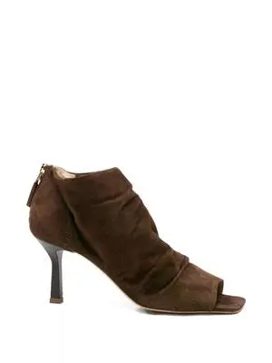 THE SELLER Square Open-toe Boots - Brown