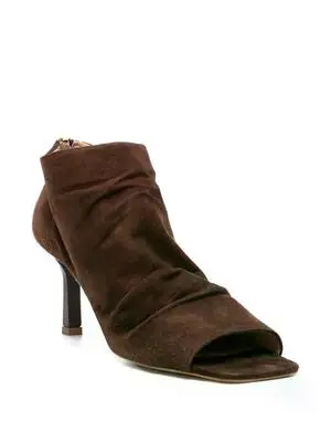 THE SELLER Square Open-toe Boots - Brown