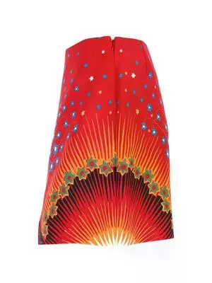 Valentino Garavani Volcano-print A-line Mini Skirt