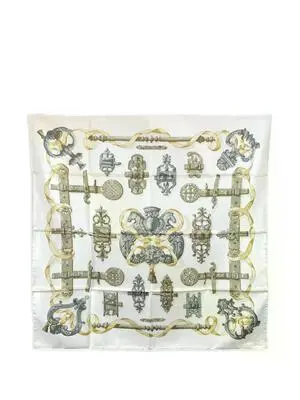 Hermès Ferronnerie Silk Scarf - White