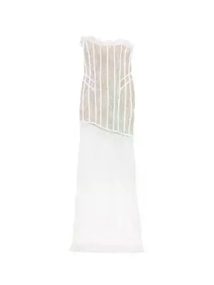 Giuseppe Di Morabito Lace Ruffled Maxi Dress