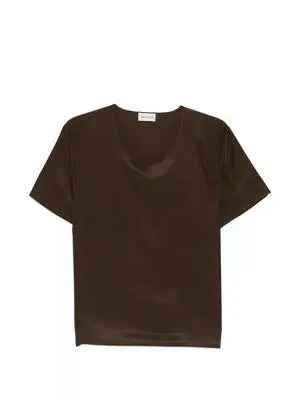 P.a.r.o.s.h Saxon Short-sleeve Blouse - Brown