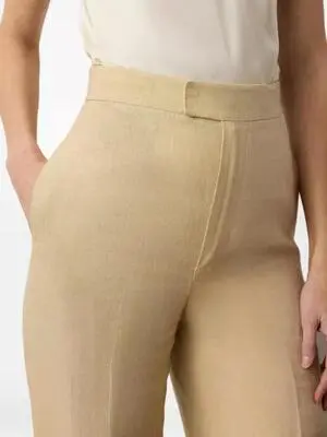 Ralph Lauren Dean Waist Darts Linen Trousers - Neutrals