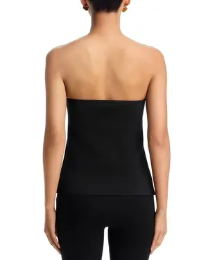 Aqua Strapless Knit Top