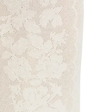 Aqua Placed Crochet Midi Skirt