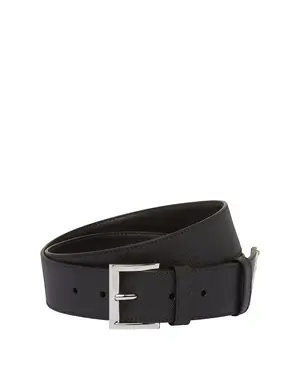 Prada Saffiano Leather Belt - Black