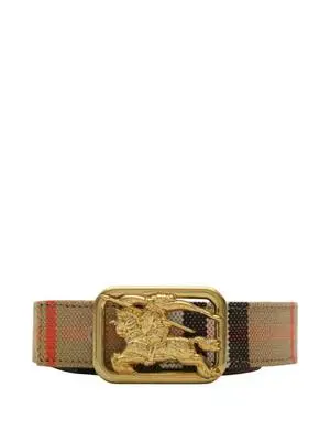Burberry Reversible Check Rider Belt - Black