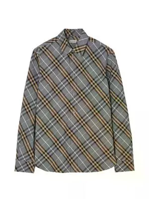 Burberry Classic Fit Check Cotton Shirt - Grey