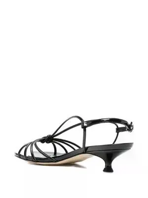 AeydĒ Amara Knot Strap Sandals - Black