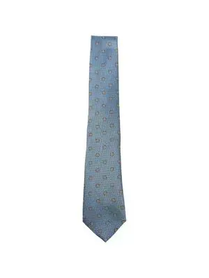 Canali Patterned Neck Tie - Blue