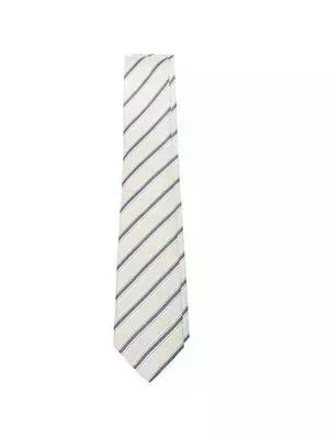 Canali Striped Neck Tie - Neutrals