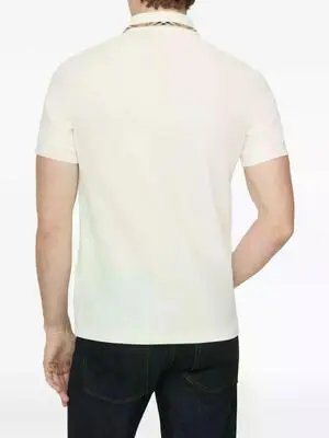 Burberry Check-trim Cotton Polo Shirt - White
