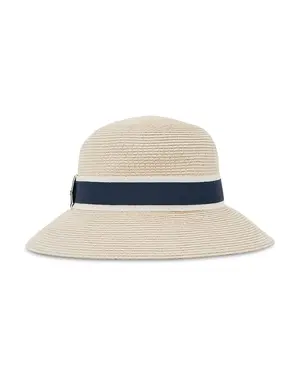 REISS Cindy Ribbon Straw Hat - Natural