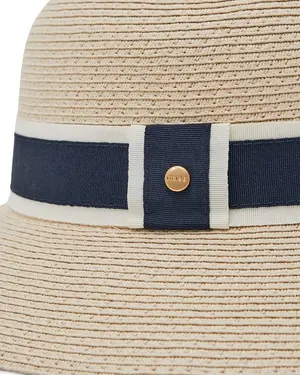 REISS Cindy Ribbon Straw Hat - Natural