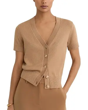 REISS Anya Cardigan - Camel
