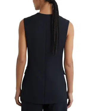 REISS Gabi Longline Vest - Navy