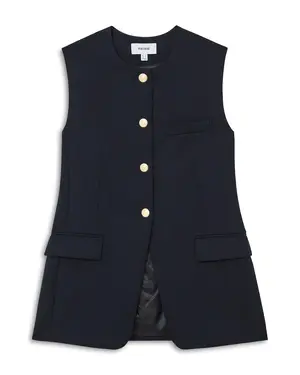 REISS Gabi Longline Vest - Navy