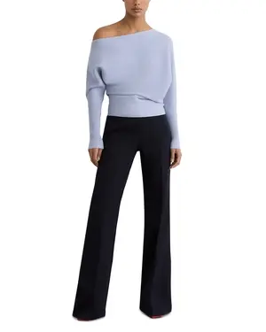 REISS Lorna Draped Sweater - Blue