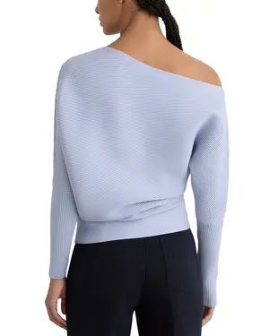REISS Lorna Draped Sweater - Blue
