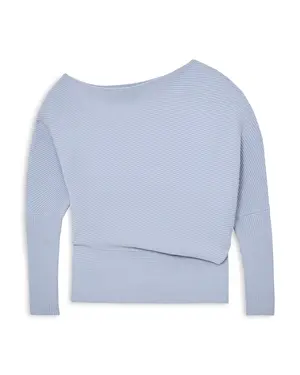 REISS Lorna Draped Sweater - Blue