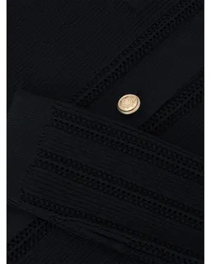 REISS Harri Stitched Top With Button Detail