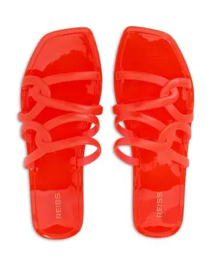 REISS Asymmetric Jelly Slides - Pink