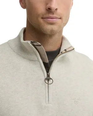 Barbour Half Zip Cotton Sweater - Neutral