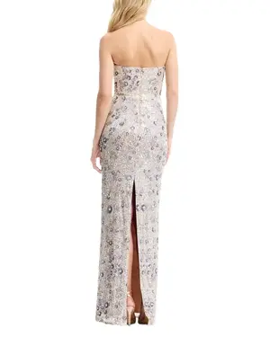 Dress The Population Teresa Embellished Bustier Sheath Gown
