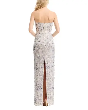 Dress The Population Teresa Embellished Bustier Sheath Gown